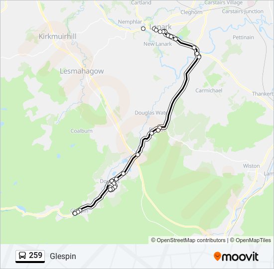 259 Route: Schedules, Stops & Maps - Glespin (Updated)