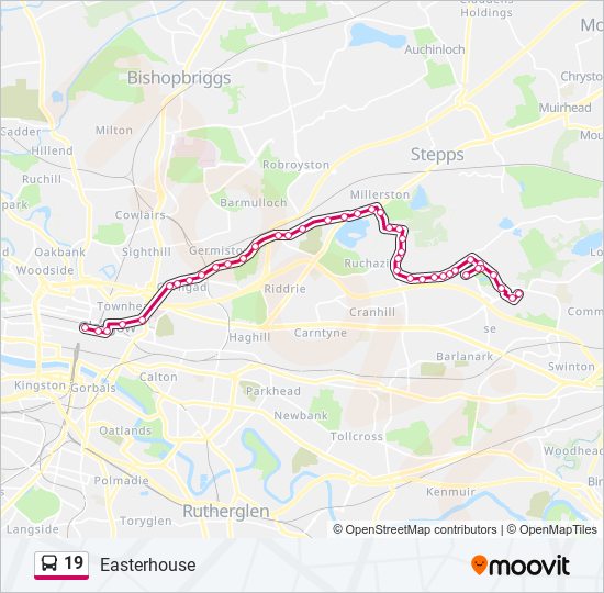 19 Route: Schedules, Stops & Maps - Easterhouse (Updated)
