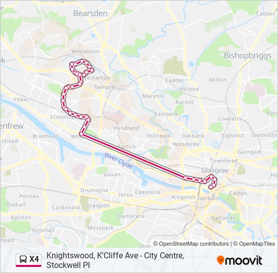 x4 Route: Schedules, Stops & Maps - Glasgow (Updated)