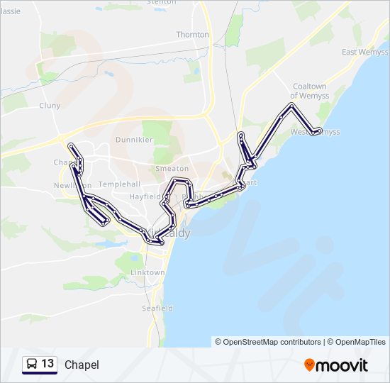 13 Route: Schedules, Stops & Maps - Chapel (Updated)