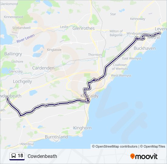 18 Route: Schedules, Stops & Maps - Cowdenbeath (Updated)