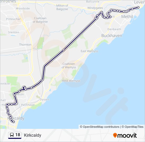 18 Route: Schedules, Stops & Maps - Kirkcaldy (Updated)