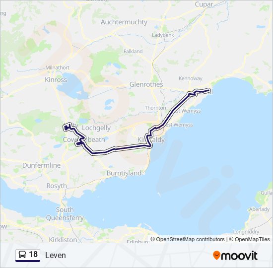 18 Route: Schedules, Stops & Maps - Leven (Updated)