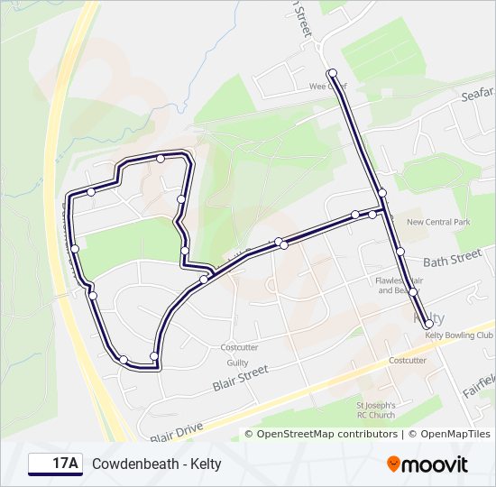 17a Route: Schedules, Stops & Maps - Kelty (Updated)