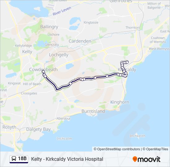 18b Route: Schedules, Stops & Maps - Cowdenbeath (Updated)