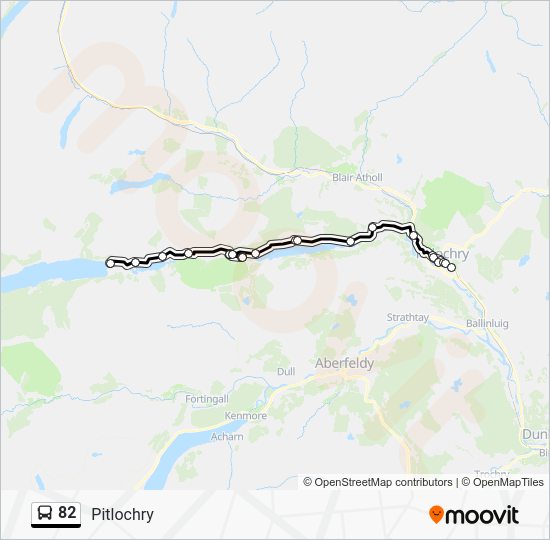 82 Route: Schedules, Stops & Maps - Pitlochry (Updated)