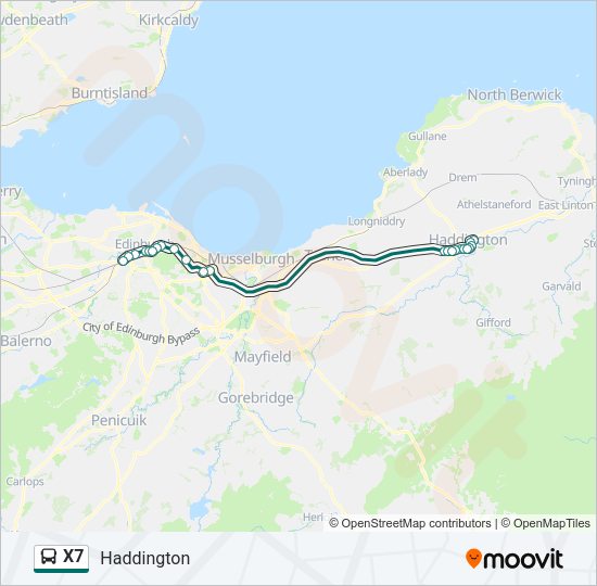 X7 Route: Schedules, Stops & Maps - Haddington (Updated)