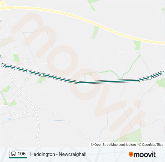 106 Route: Schedules, Stops & Maps - Tranent (Updated)