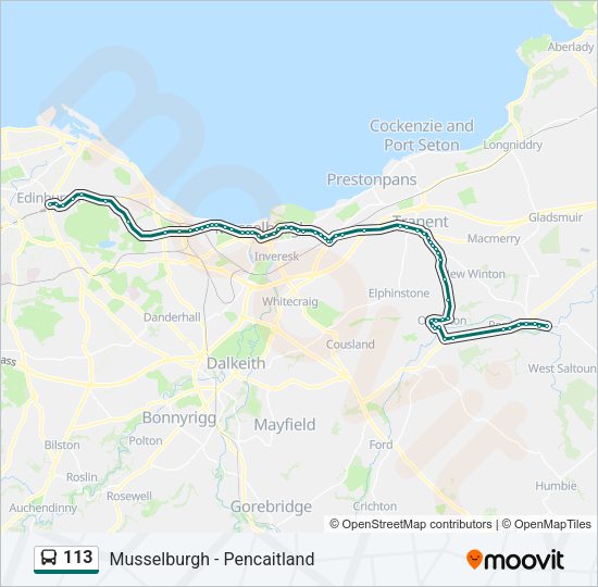113 Route: Schedules, Stops & Maps - Edinburgh (Updated)