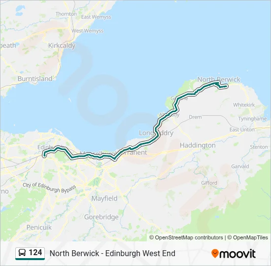 124 Route: Schedules, Stops & Maps - North Berwick (Updated)