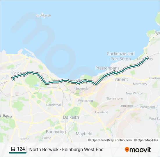 124 Route: Schedules, Stops & Maps - Edinburgh West End (Updated)