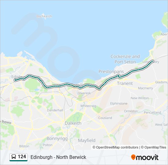 124 Route: Schedules, Stops & Maps - Longniddry (Updated)