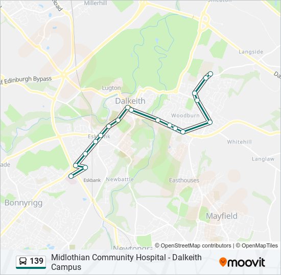 139 Route: Schedules, Stops & Maps - Bonnyrigg (Updated)