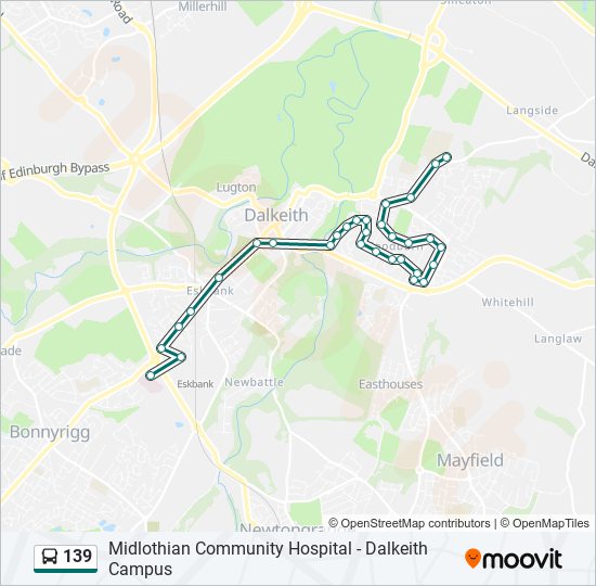 139 Route: Schedules, Stops & Maps - Dalkeith (Updated)