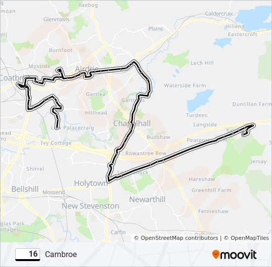16 Route: Schedules, Stops & Maps - Carnbroe (Updated)