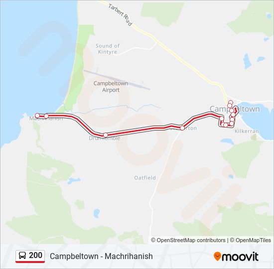 200 Route: Schedules, Stops & Maps - Campbeltown (Updated)