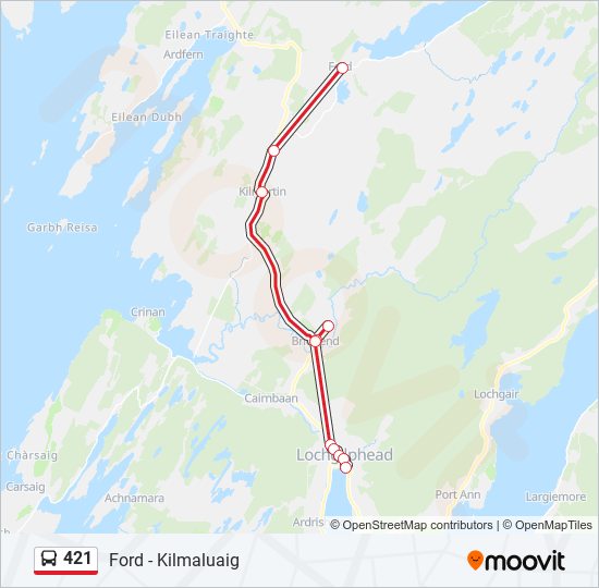 421 Route: Schedules, Stops & Maps - Lochgilphead (Updated)