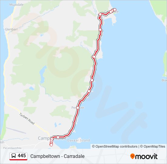445 Route: Schedules, Stops & Maps - Campbeltown (Updated)