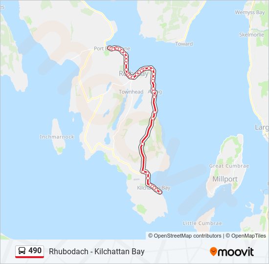 490 Route: Schedules, Stops & Maps - Port Bannatyne (Updated)