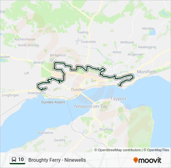 10 Route: Schedules, Stops & Maps - Broughty Ferry (Updated)