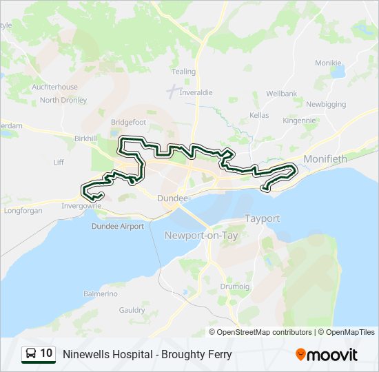 10 Route: Schedules, Stops & Maps - Ninewells (Updated)