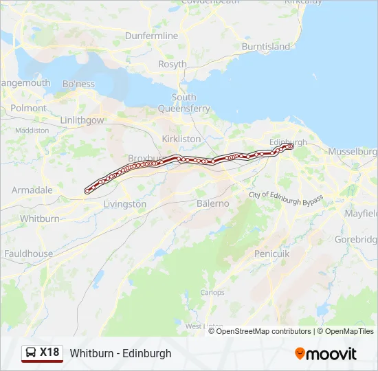 X18 Route: Schedules, Stops & Maps - Deans (Updated)