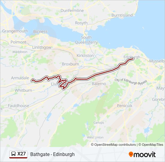 x27 Route: Schedules, Stops & Maps - Bathgate (Updated)