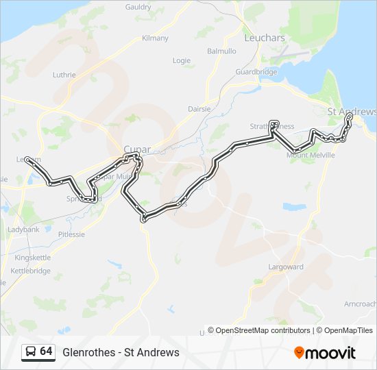 64 Route: Schedules, Stops & Maps - Letham (Updated)