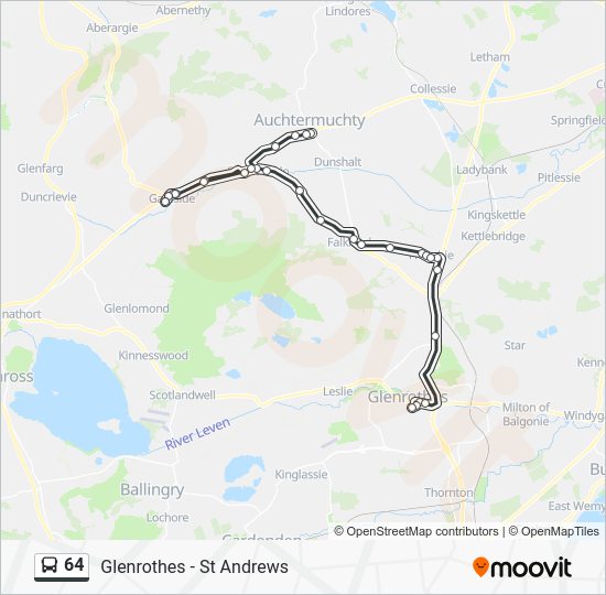 64 Route: Schedules, Stops & Maps - Auchtermuchty (Updated)