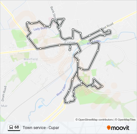 68 Route: Schedules, Stops & Maps - Cupar (Updated)