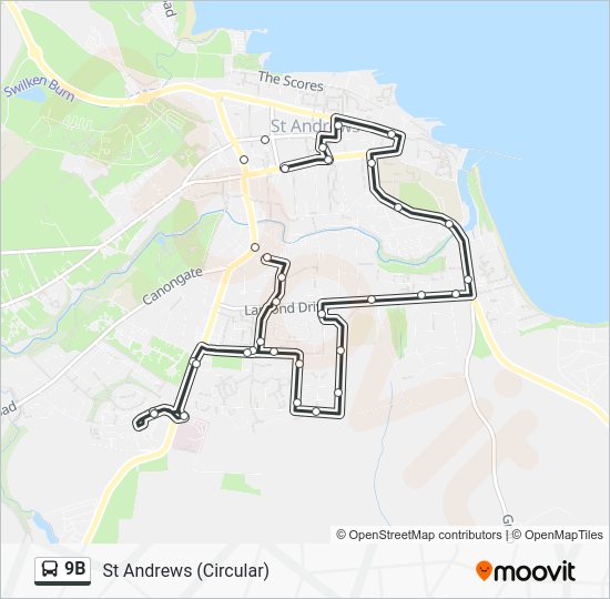 9b Route: Schedules, Stops & Maps - St Andrews (Updated)