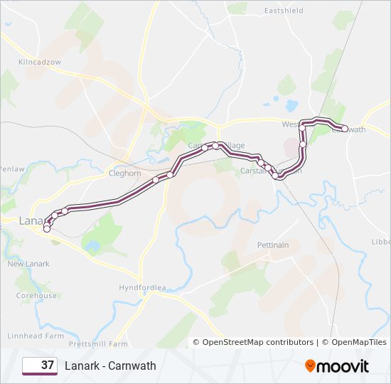 37 Route: Schedules, Stops & Maps - Carnwath (Updated)
