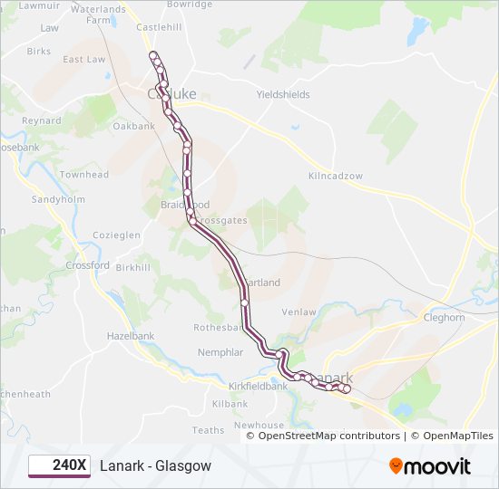 240x Route: Schedules, Stops & Maps - Carluke (Updated)