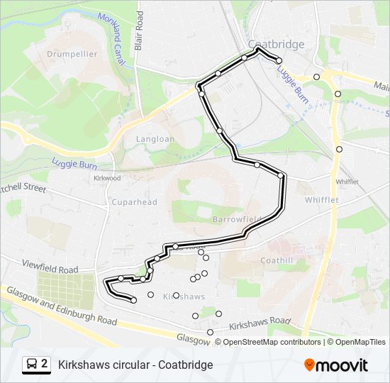 2 Route: Schedules, Stops & Maps - Coatbridge (Updated)