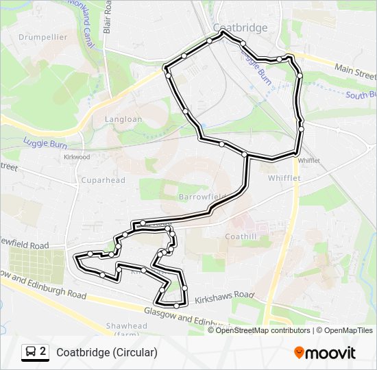 2 Route: Schedules, Stops & Maps - Coatbridge (Updated)