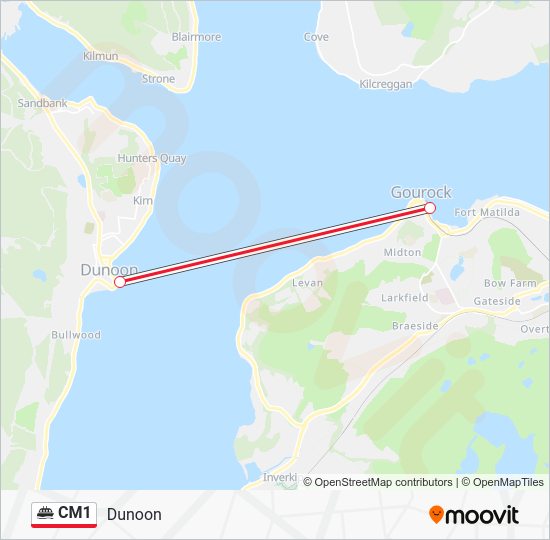 CM1 Route: Schedules, Stops & Maps - Dunoon (Updated)