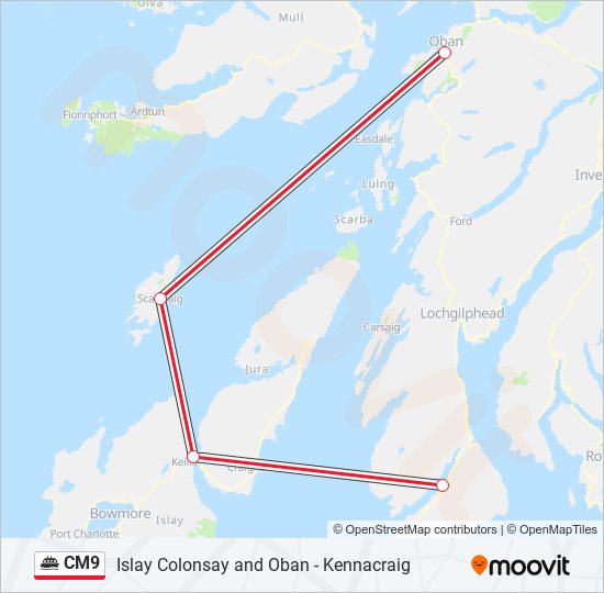 cm9 Route: Schedules, Stops & Maps - Oban (Updated)