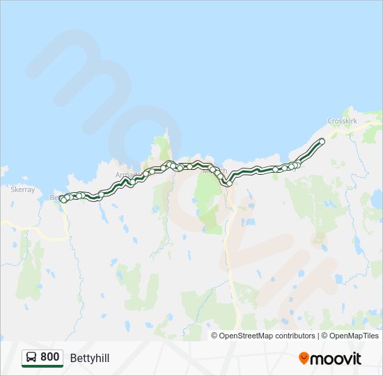 800 Route: Schedules, Stops & Maps - Bettyhill (Updated)