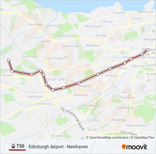 t50 Route: Schedules, Stops & Maps - Edinburgh Airport (Updated)