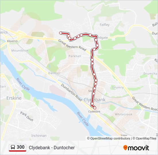 300 Route: Schedules, Stops & Maps - Clydebank (Updated)
