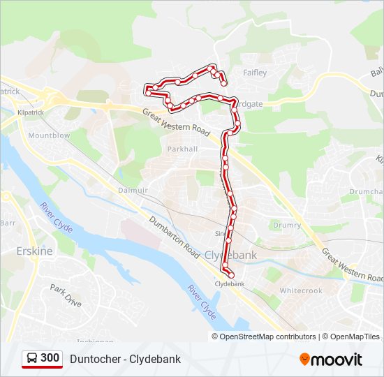 300 Route: Schedules, Stops & Maps - Clydebank (Updated)