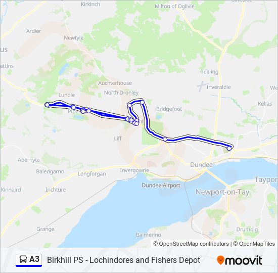 a3 Route: Schedules, Stops & Maps - Pitkerro (Updated)