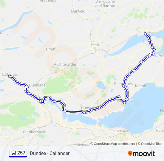 257 Route: Schedules, Stops & Maps - Dundee City Centre (Updated)