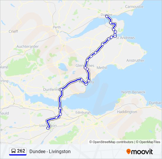 262 Route: Schedules, Stops & Maps - Dundee City Centre (Updated)