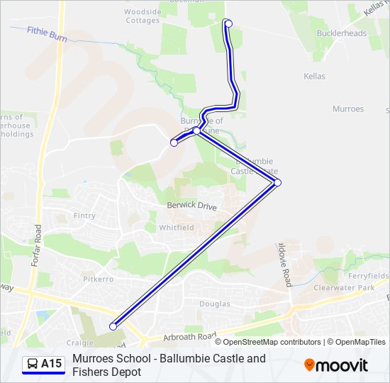 a15 Route: Schedules, Stops & Maps - Pitkerro (Updated)