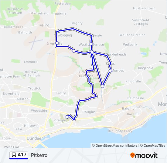 a17 Route: Schedules, Stops & Maps - Pitkerro (Updated)