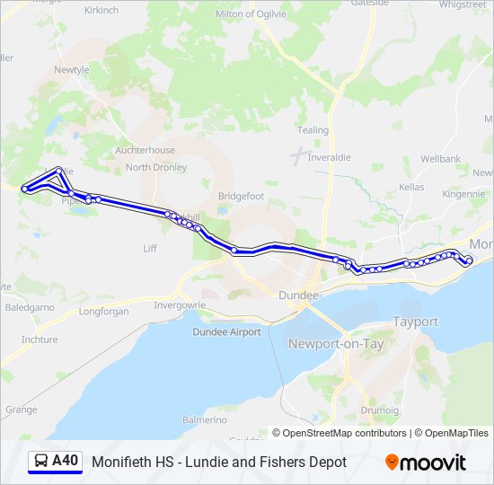 a40 Route: Schedules, Stops & Maps - Pitkerro (Updated)