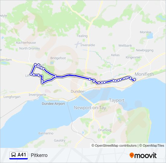 A41 Route: Schedules, Stops & Maps - Pitkerro (Updated)