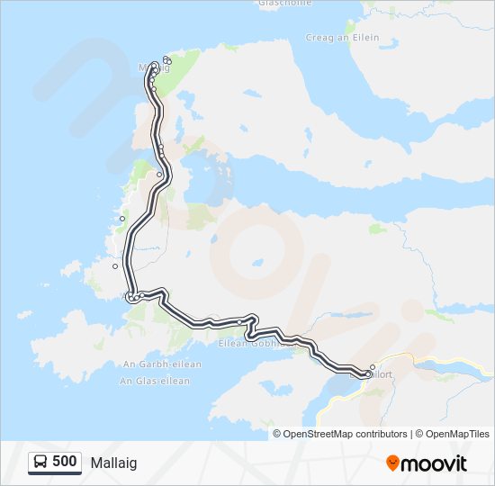 500 Route: Schedules, Stops & Maps - Mallaig (Updated)