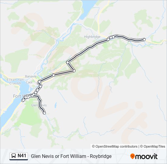 n41 Route: Schedules, Stops & Maps - Roybridge (Updated)